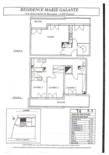 Appartement 4 pièces à louer - Toulouse, Patte d'Oie, Fontaines
