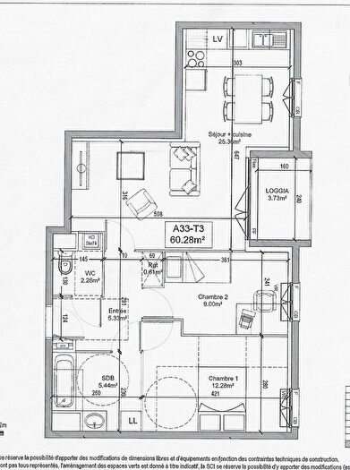 Appartement 3 pièces à louer à Linselles