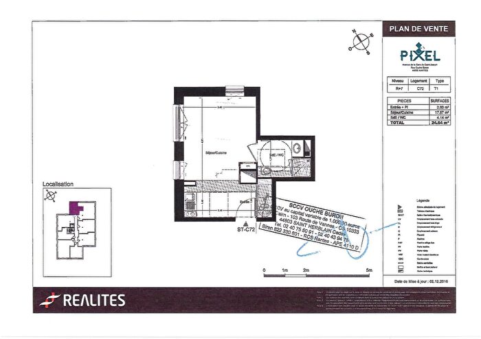 Appartement 1 pièce à Nantes, Saint-Donatien, Tortière, à louer