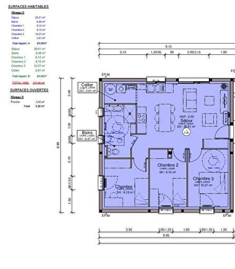 Maison à vendre - Saint-Mamet - 4 pièces - 3 chambres