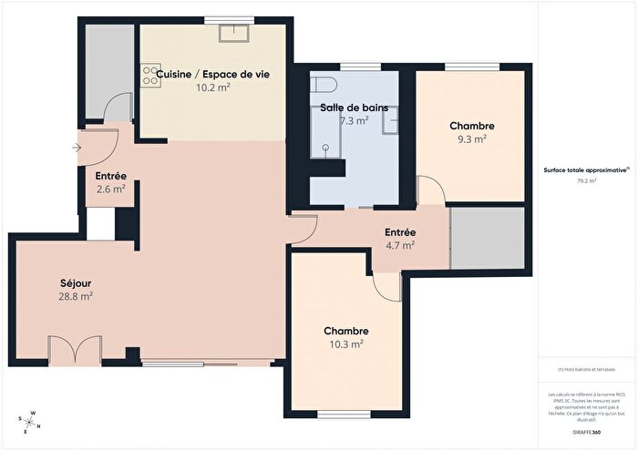 Appartement à vendre - Vitry-sur-Seine, Plateau - 4 pièces - 3 chambres