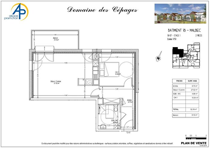 Appartement 2 pièces à Colmar, Saint-Vincent, à vendre
