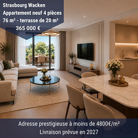 Strasbourg, Wacken - Appartement 4 pièces à vendre