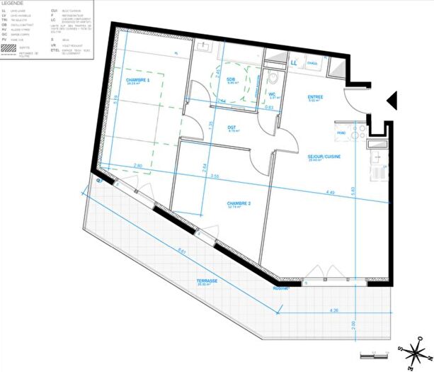 Appartement 3 pièces à Chennevières-sur-Marne, à vendre
