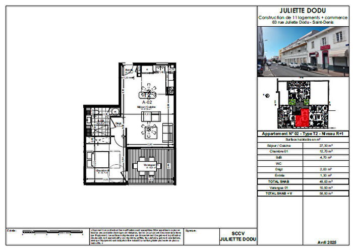 Appartement 2 pièces à vendre à Saint-Denis, Centre-ville