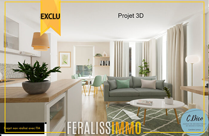 Appartement à vendre - Éragny, Roger Guichard, Halage - 3 pièces - 2 chambres