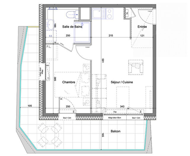 Thonon-les-Bains, Ouest - Appartement 2 pièces à vendre