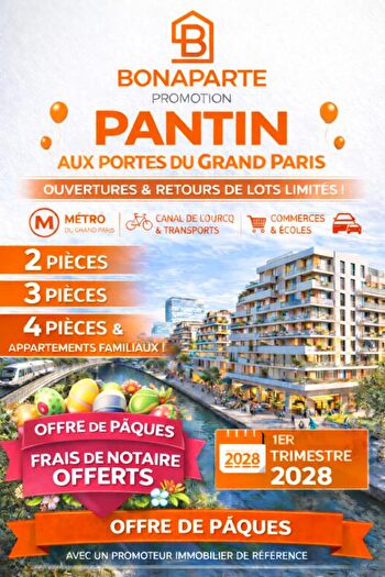 Appartement à vendre - Pantin, Eglise Pommiers - 3 pièces - 2 chambres