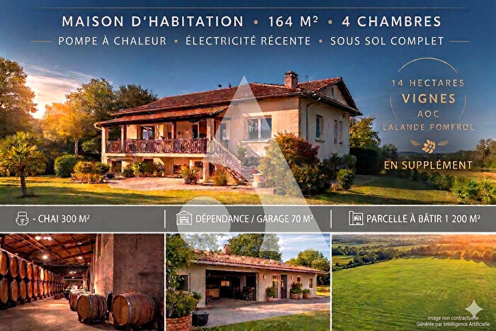 Maison à vendre - Lalande-de-Pomerol - 7 pièces - 4 chambres