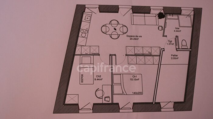 Appartement à vendre - Audierne - 3 pièces - 2 chambres