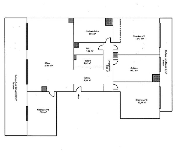 Appartement à vendre - Nice, Le Port - 4 pièces - 2 chambres