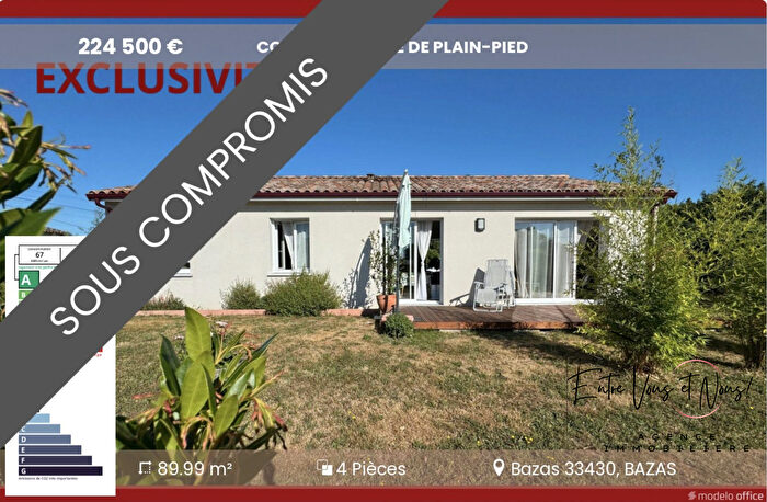 Maison à vendre - Bazas - 4 pièces - 2 chambres