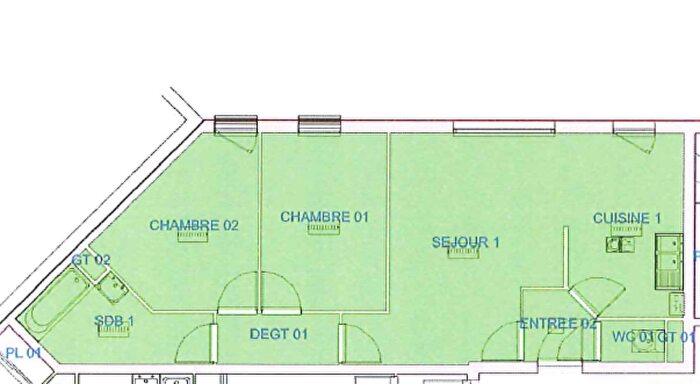 Rouen, Centre-ville Rive gauche : Appartement 3 pièces à louer