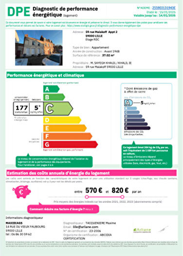 Lille, Fives - Appartement 2 pièces à louer
