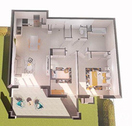 Appartement à vendre - Vallauris, Pertuades - 2 pièces - 1 chambre