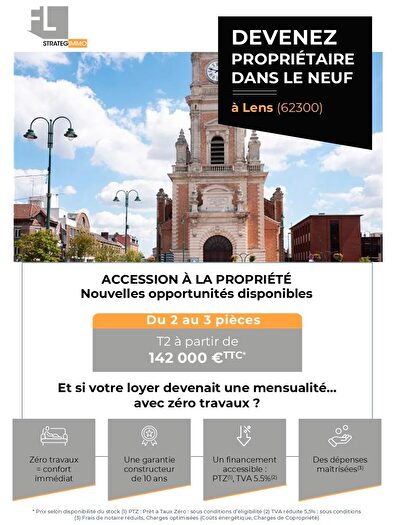 Appartement à vendre - Lens, Nord Est
