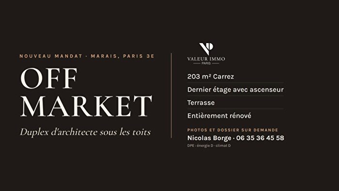 Paris 3ème, Sainte-Avoye - Appartement 9 pièces à vendre