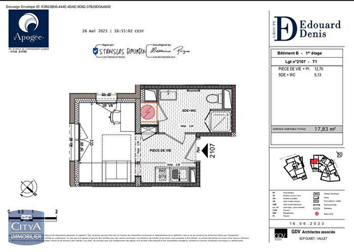 Appartement 1 pièce à Aytré, à louer