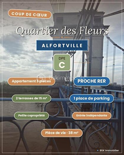 Alfortville, Zola Carnot, Alouettes, Val de Seine - Appartement 3 pièces à vendre