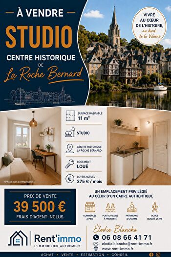 La Roche-Bernard - Appartement 1 pièce à vendre
