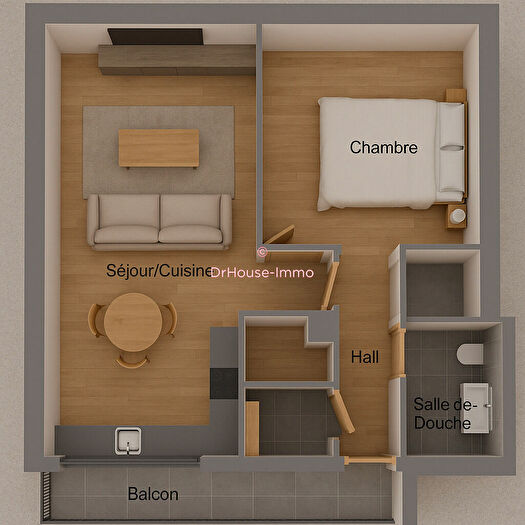 Appartement à vendre - Mouvaux, Centre, Mirabeau - 2 pièces - 1 chambre