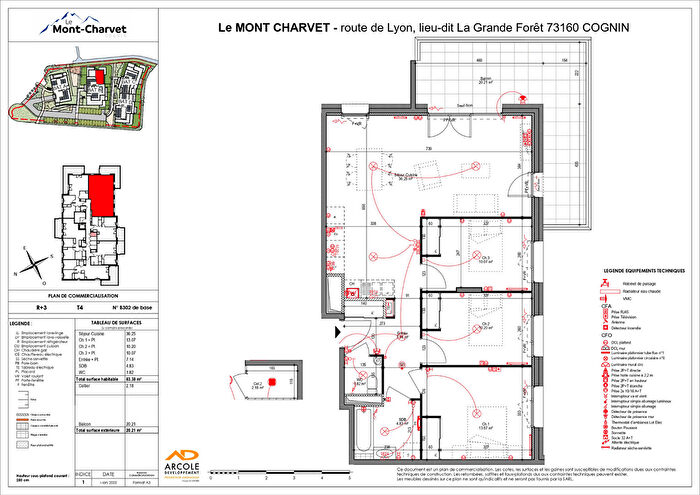Appartement 4 pièces à louer à Cognin
