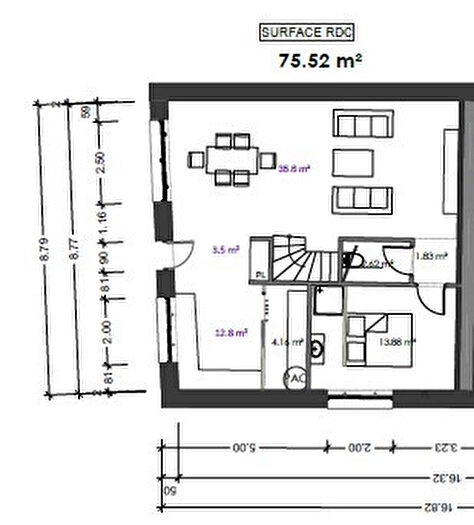 Maison à vendre - Le Temple-de-Bretagne - 5 pièces - 4 chambres