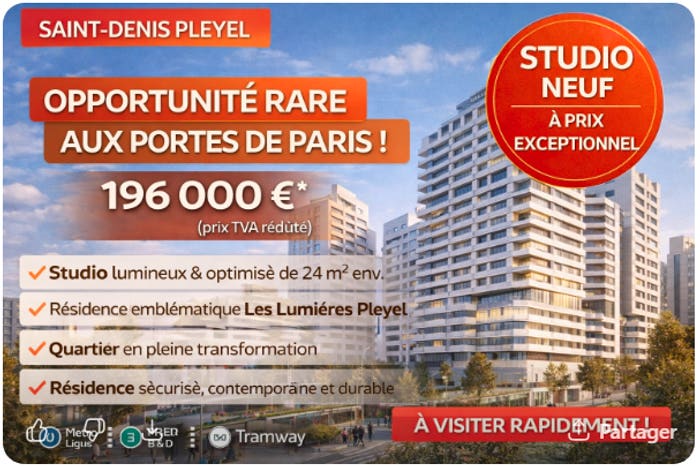 Saint-Denis, Porte de Paris, Stade de France : Maison 1 pièce à vendre