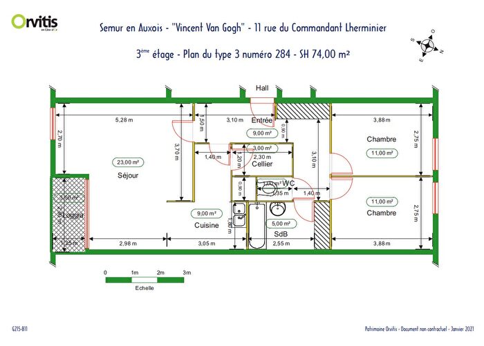 Appartement 3 pièces à louer - Semur-en-Auxois