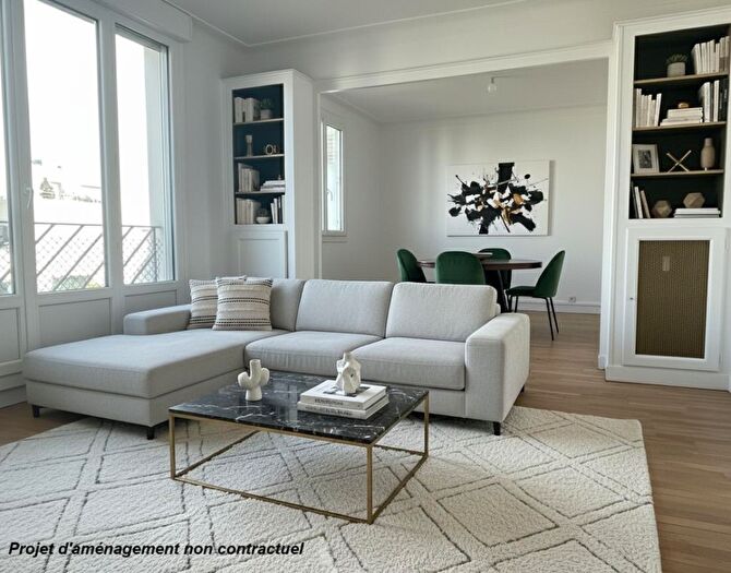 Appartement à louer - Nantes, Sainte-Thérèse, Rond-Point de Vannes - 3 pièces - 1 chambre