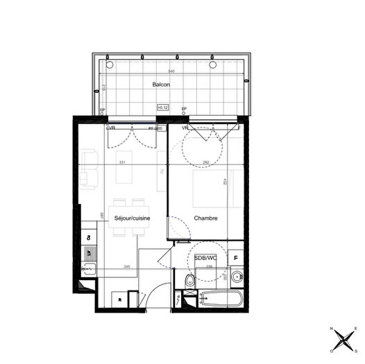 Appartement à vendre - Sète, Saint-Clair - 2 pièces - 2 chambres