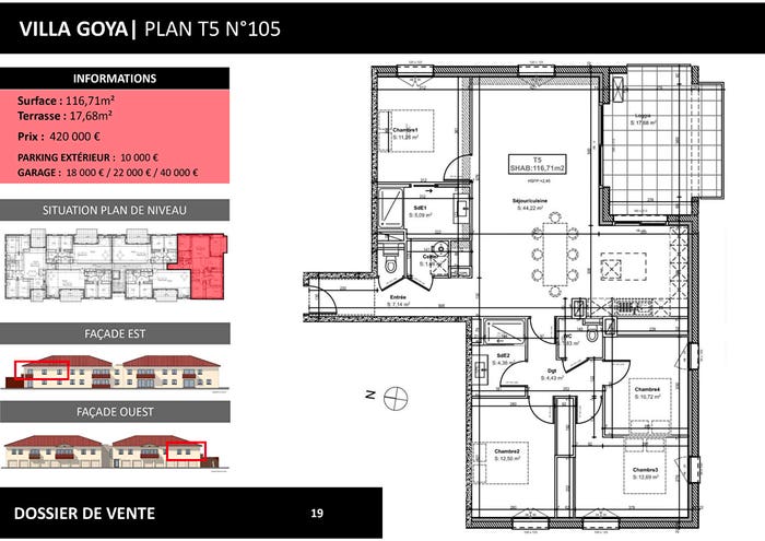 Albi, Quartiers Ouest, Pointe de Marre - Appartement 5 pièces à vendre