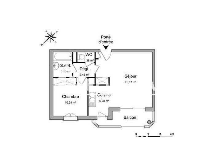 Ouest, Ambilly - Appartement 2 pièces à louer