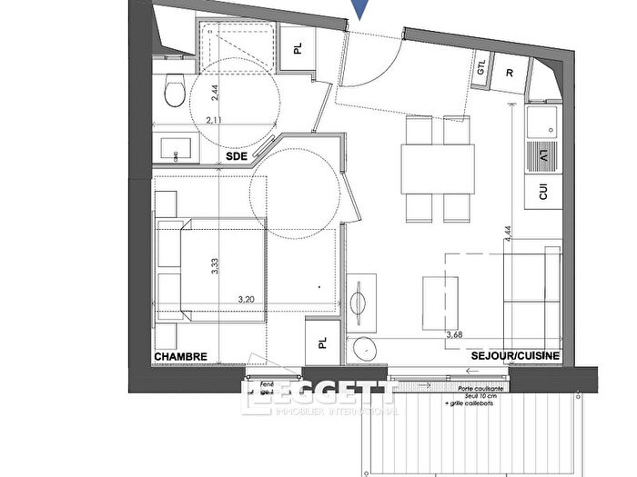 Appartement à vendre - Villard-sur-Doron - 2 pièces - 1 chambre