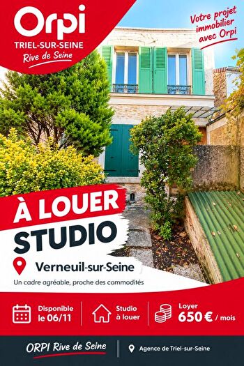 Appartement 1 pièce à louer à Verneuil-sur-Seine, Centre-ville, Gare