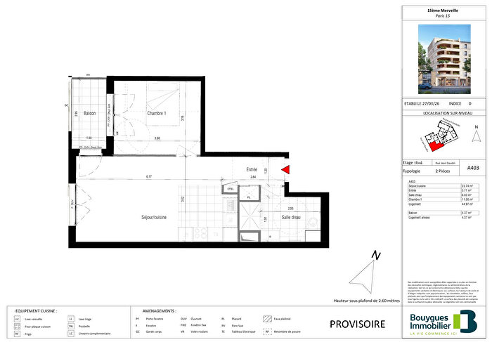 Appartement 2 pièces à Paris 15ème, Cambronne, Garibaldi, à vendre