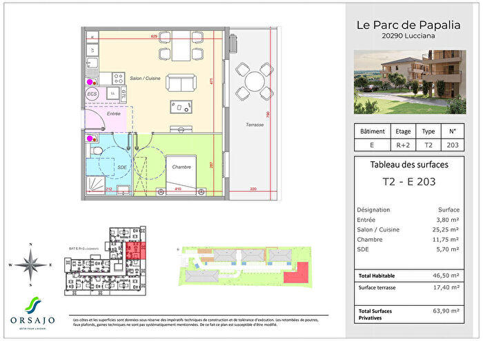 Appartement à vendre - Lucciana - 2 pièces - 1 chambre