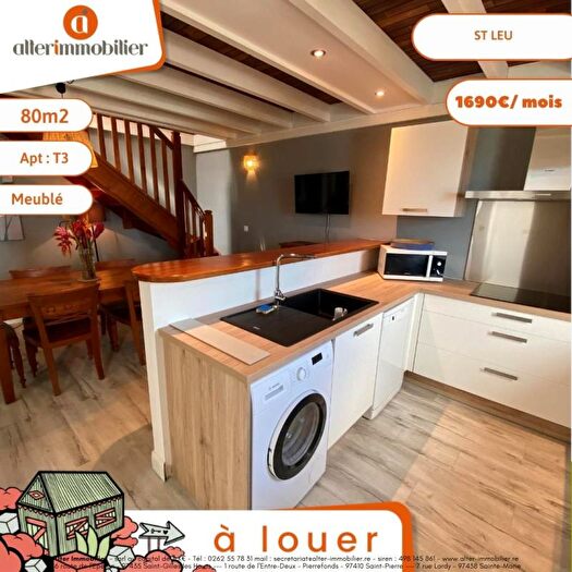 Appartement à louer - Saint-Leu - 3 pièces - 2 chambres