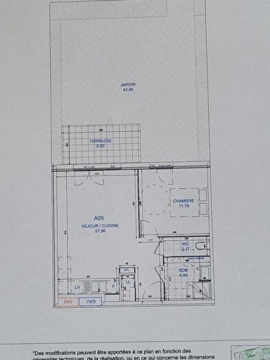 Appartement à vendre - Orchies - 2 pièces - 1 chambre