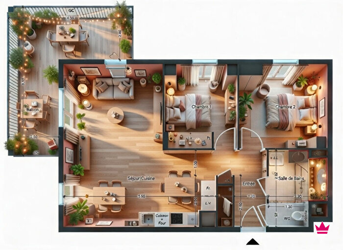 Appartement à vendre - Dingy-en-Vuache - 3 pièces - 2 chambres