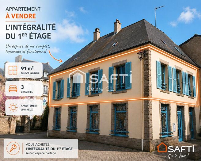 Josselin : Appartement 4 pièces à vendre