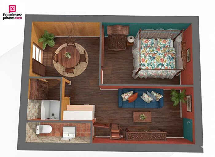 Appartement à vendre - La Trinité - 2 pièces - 1 chambre