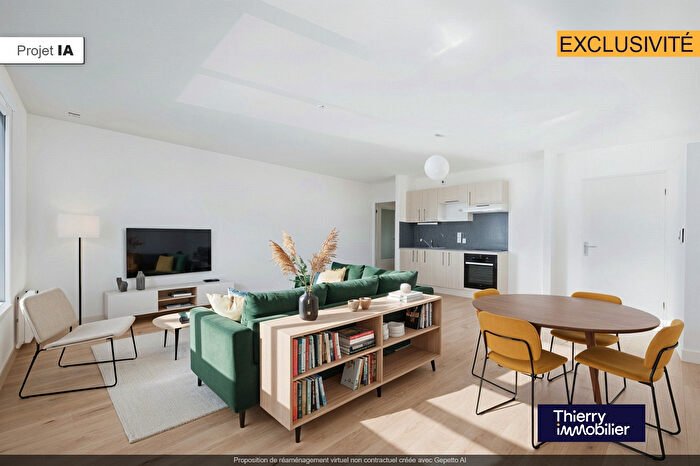 Appartement à vendre - Rezé, Pont Rousseau - 3 pièces - 2 chambres