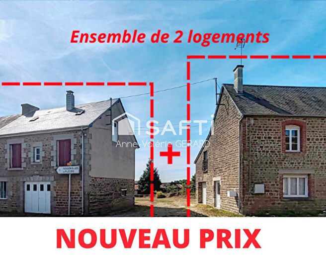 Maison à vendre - Fougerolles-du-Plessis - 9 pièces - 4 chambres