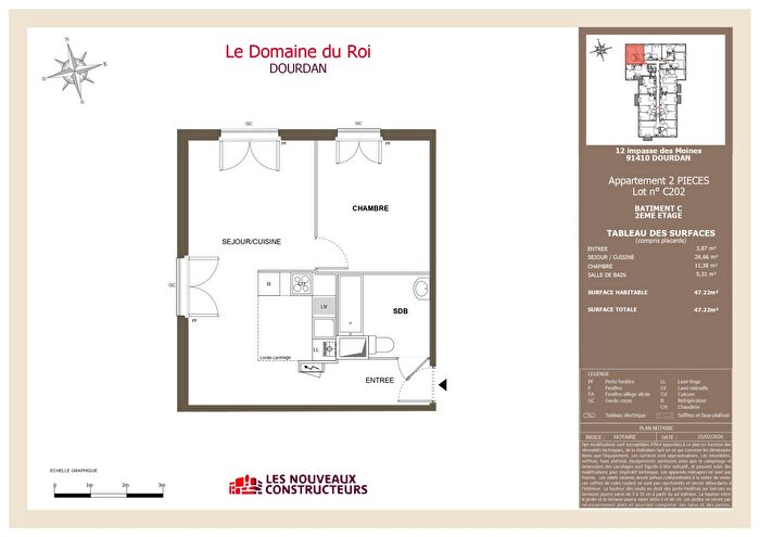 Dourdan - Appartement 2 pièces à louer
