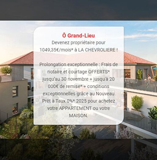 Appartement à vendre - La Chevrolière - 3 pièces - 2 chambres
