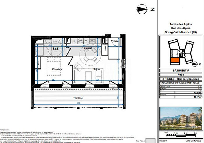 Appartement à vendre - Bourg-Saint-Maurice, Bourg-Saint-Maurice - 2 pièces - 1 chambre