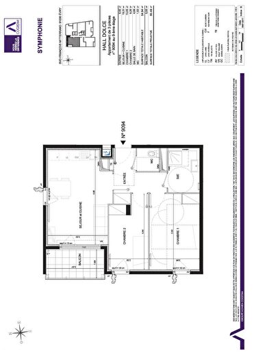 Évry, Centre-ville : Appartement 3 pièces à louer
