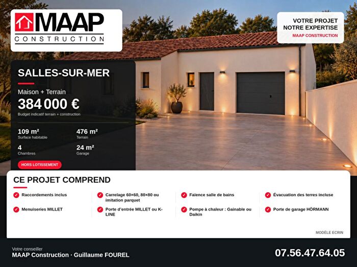 Salles-sur-Mer - Maison 5 pièces à vendre