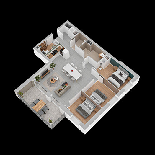 Appartement à vendre - Avanne-Aveney - 4 pièces - 3 chambres